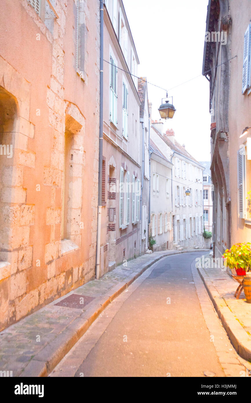 Charming Europe City Street Stock Photo - Alamy