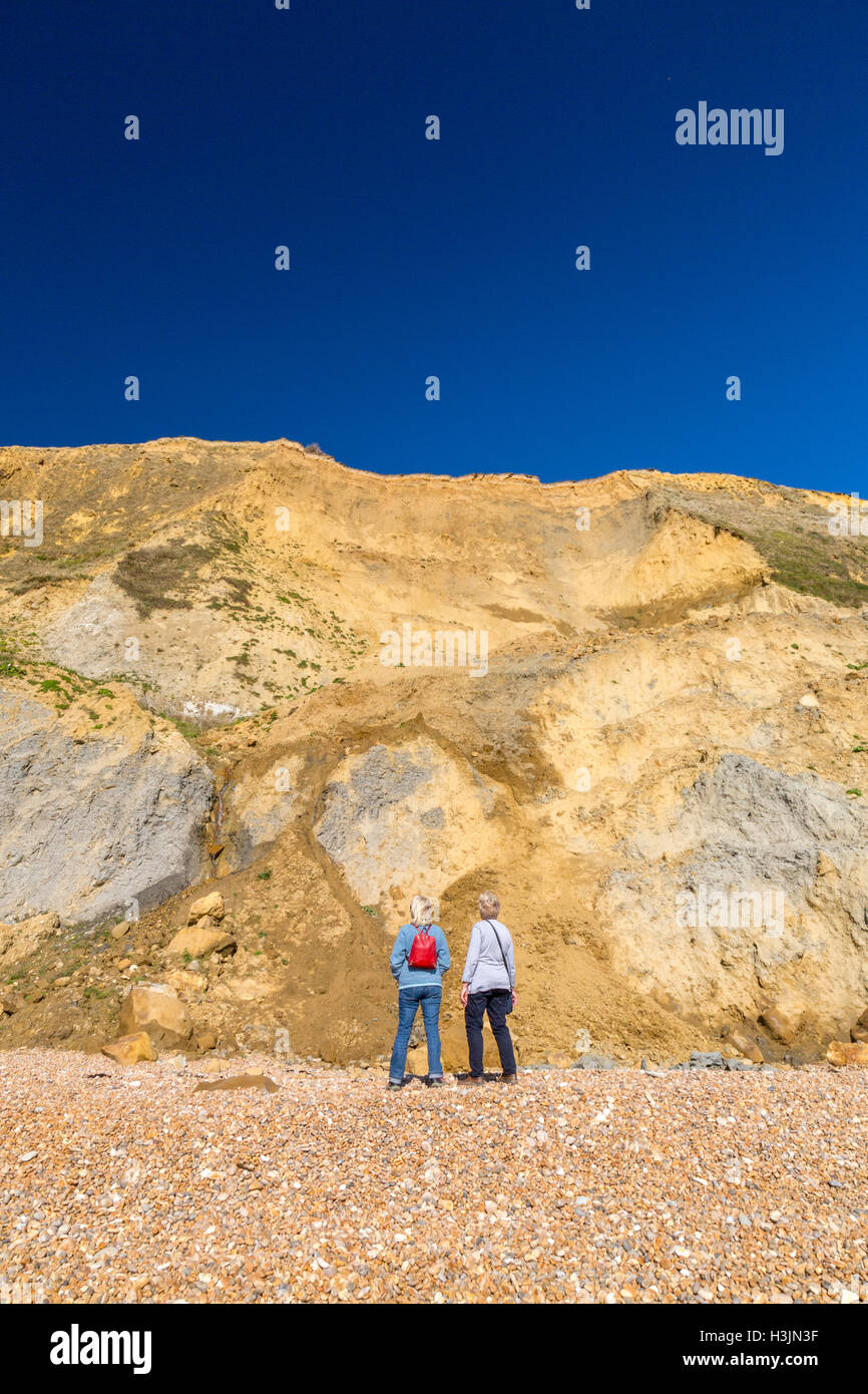 A huge landslip on Ridge Cliff, Seatown on the Jurassic Coast, Dorset ...