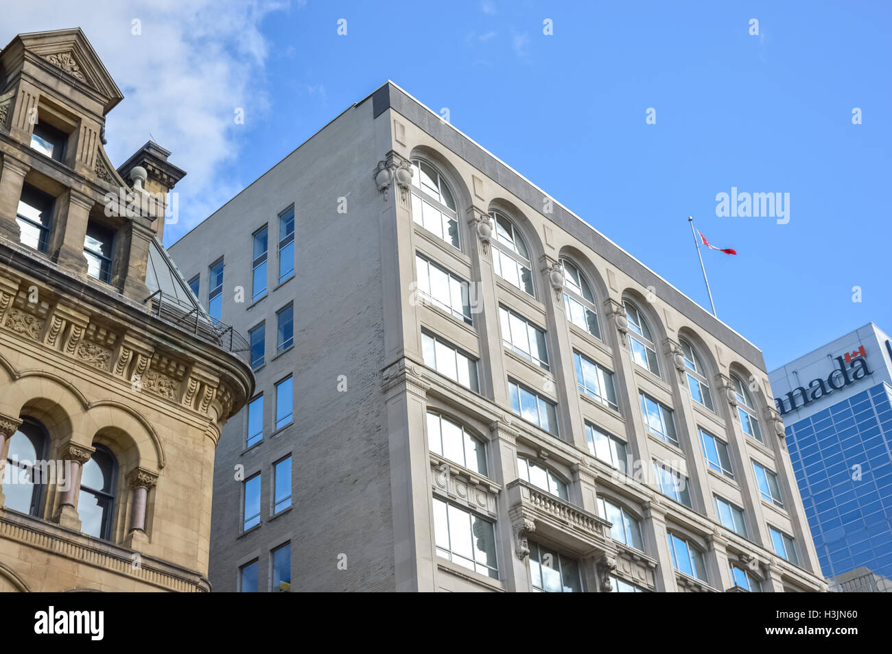 Architectural detail of city buildings. Old House in Ottawa downtown ...