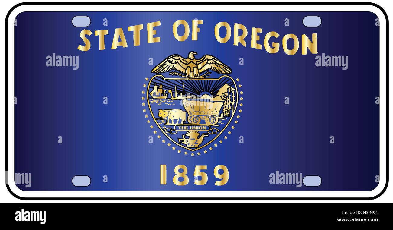 Oregon vehicle registration plate hi-res stock photography and images ...