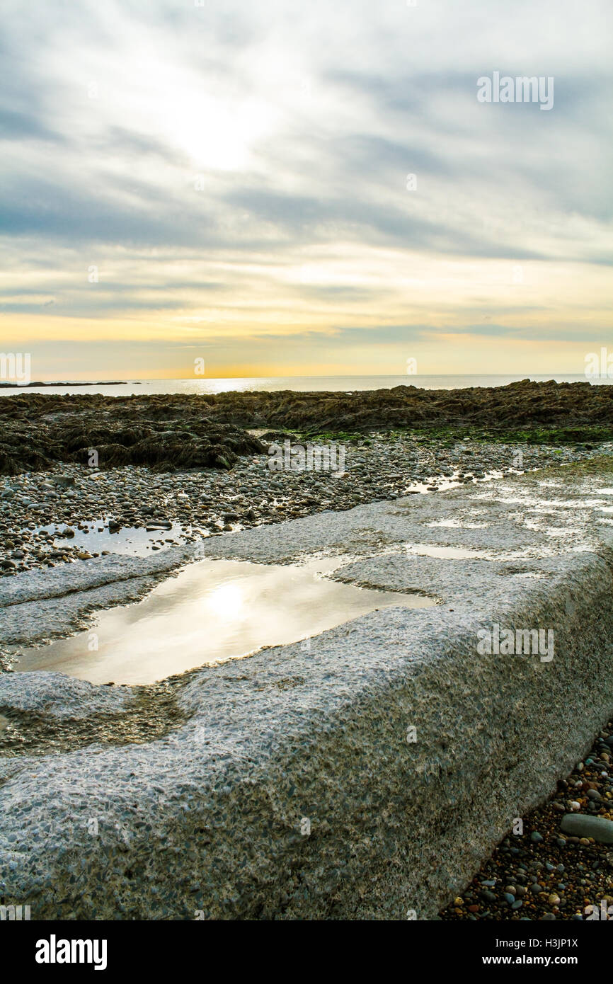 Sunset over Aberystwyth, Wales, UK Stock Photo - Alamy