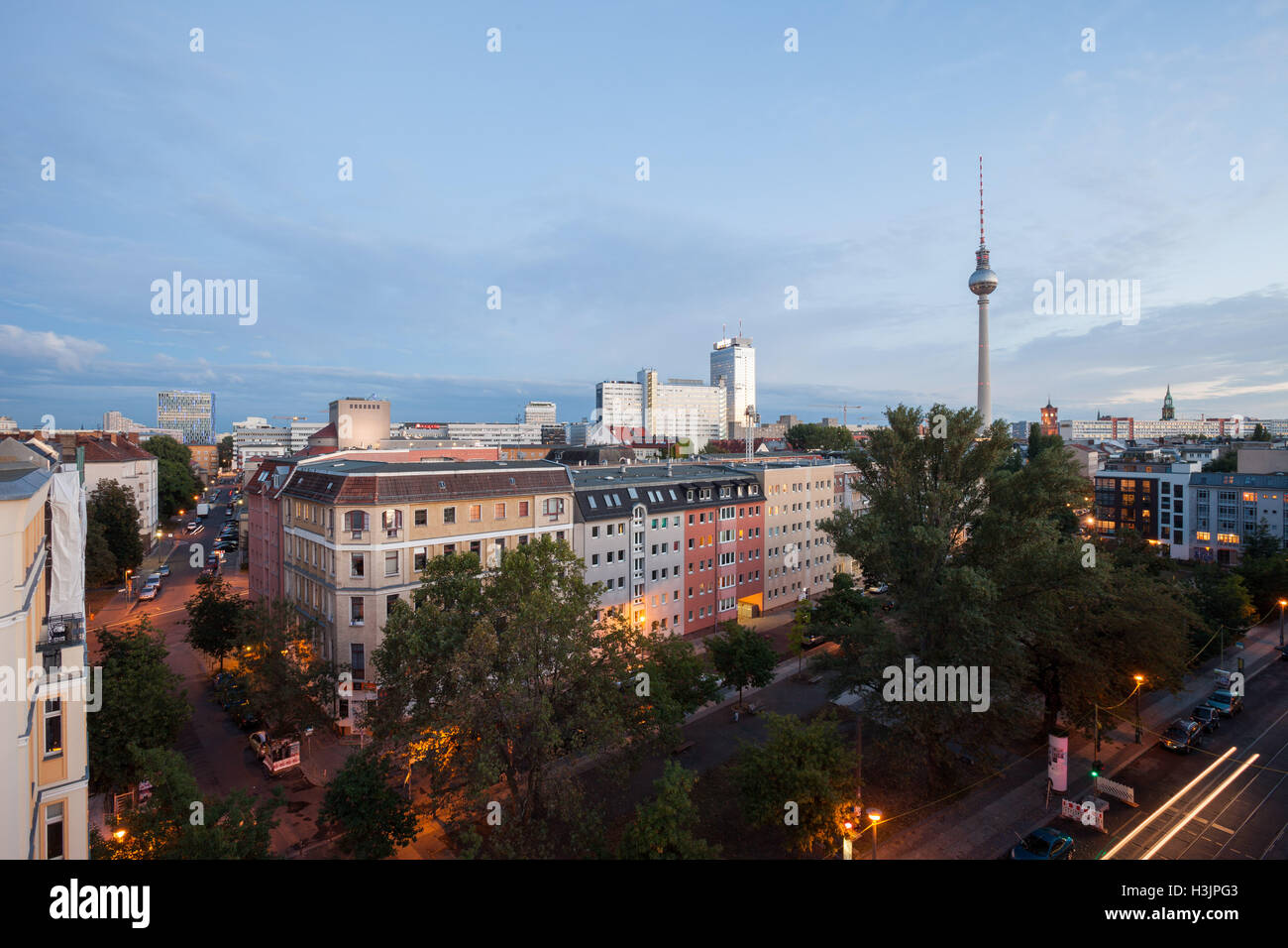 BERLIN - October 2, 2016: Berlin's Alexanderplatz and Fernsehturm (TV ...