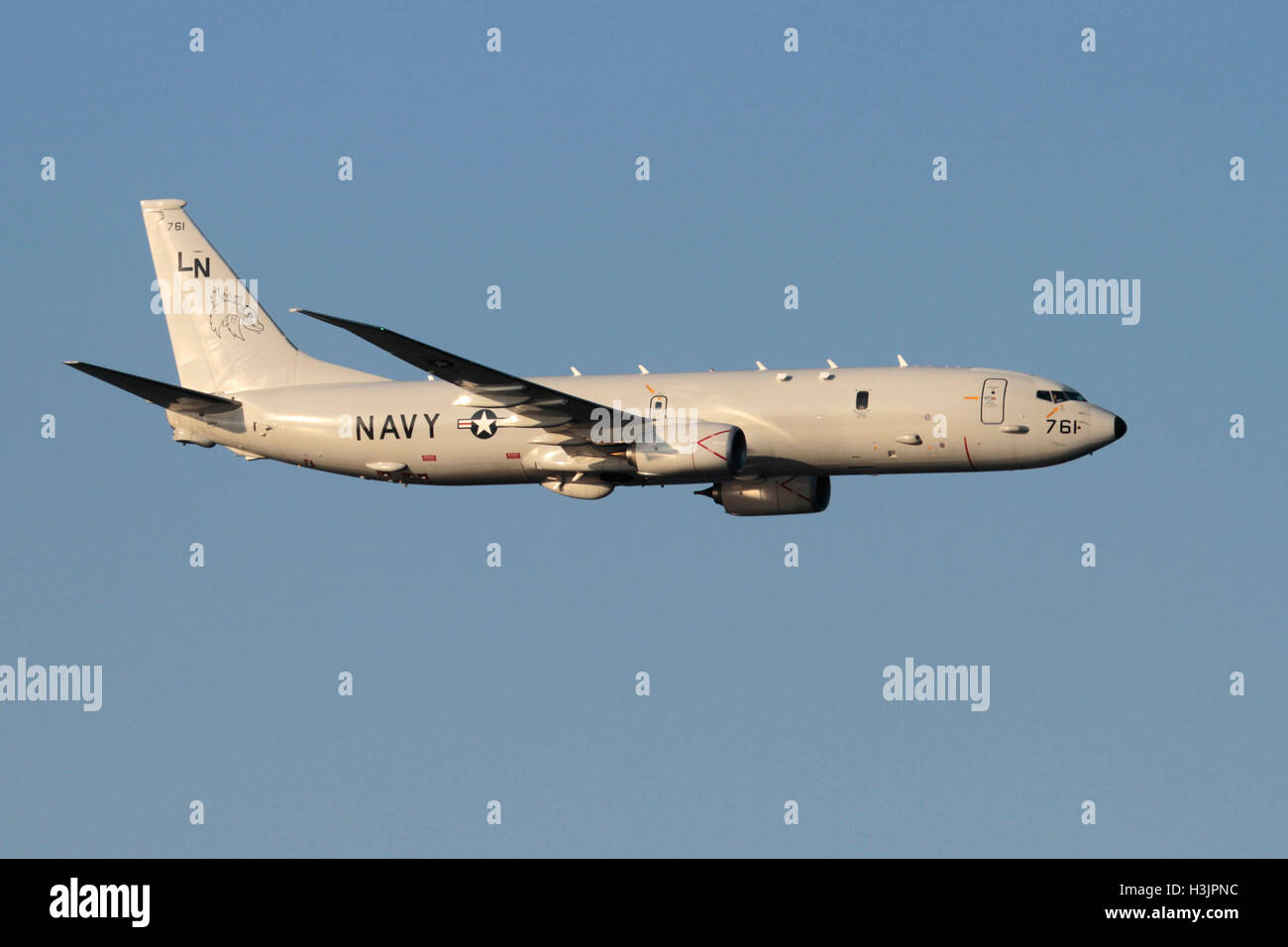 Naval aviation. Boeing P-8A Poseidon maritime patrol aircraft of the ...
