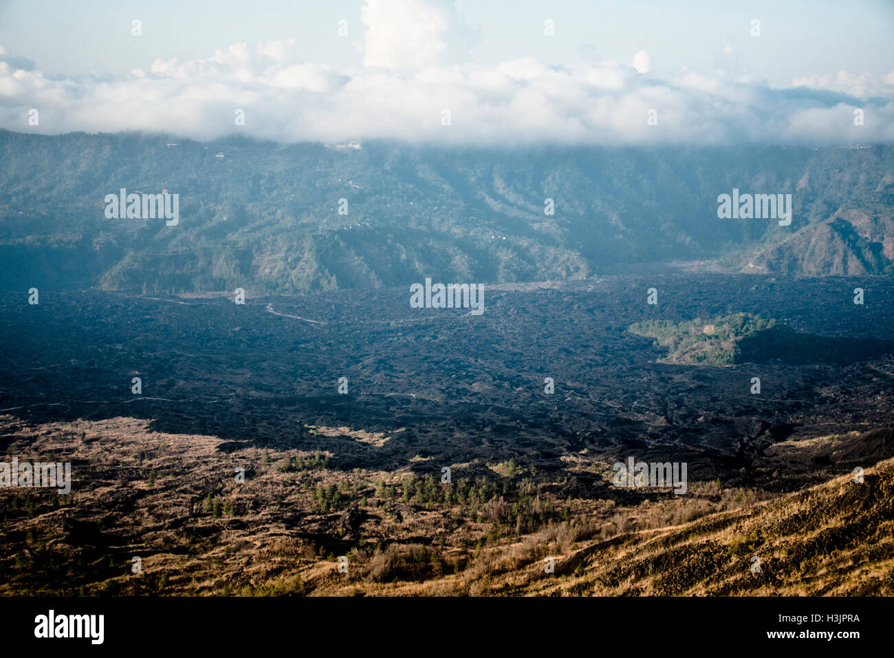 Bali Indonesia hiking big active volcano Batur Gunung 2 Stock Photo - Alamy