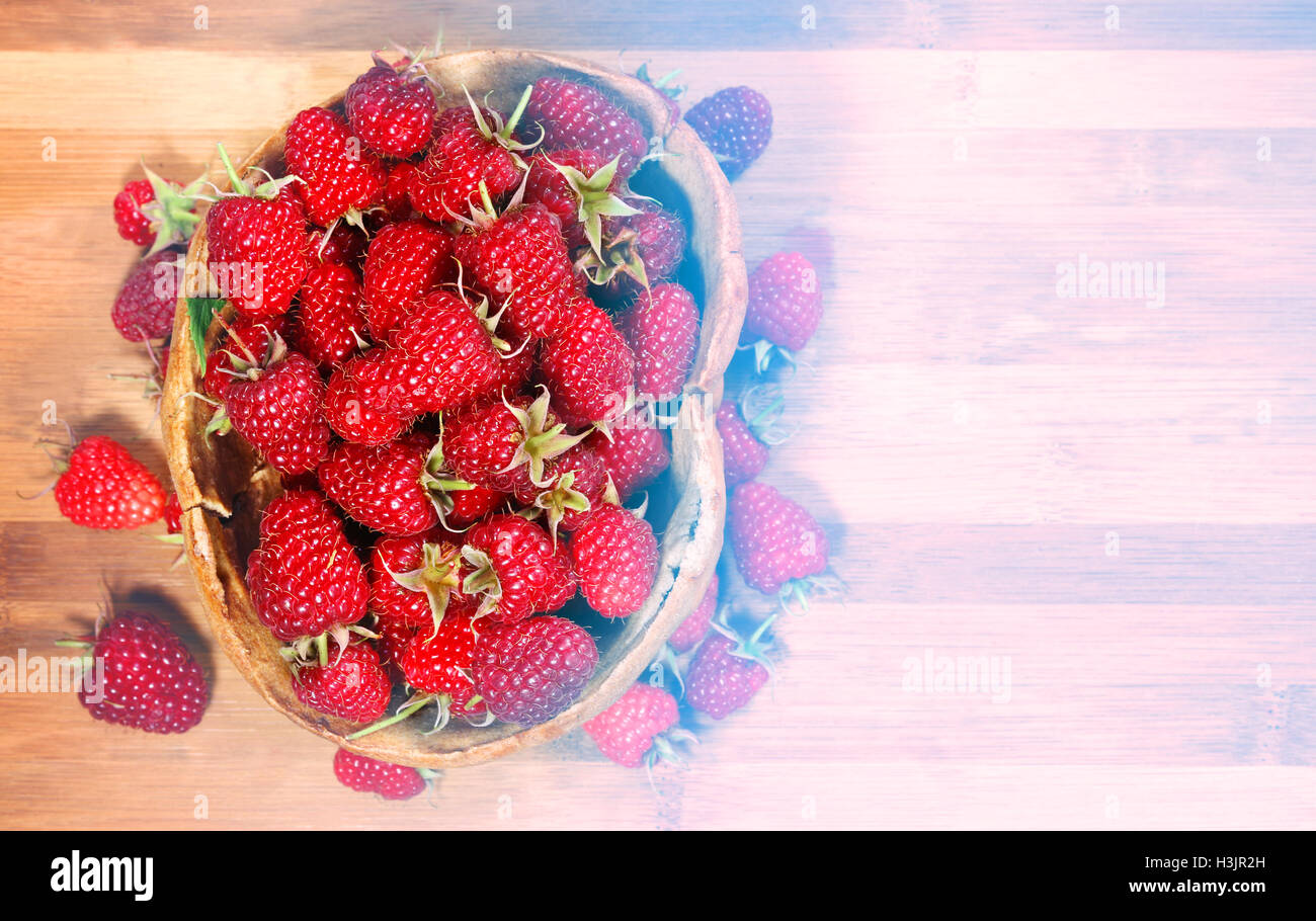 Delicious red raspberries photographed in close up Stock Photo - Alamy