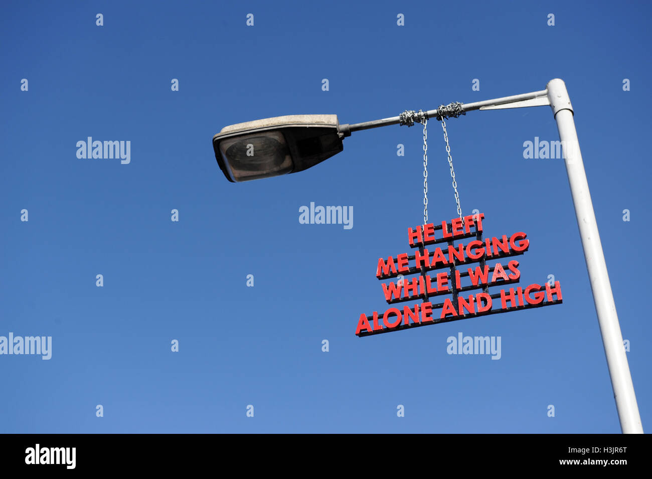 Mobstr hanging street sign, Shoreditch, London Stock Photo - Alamy