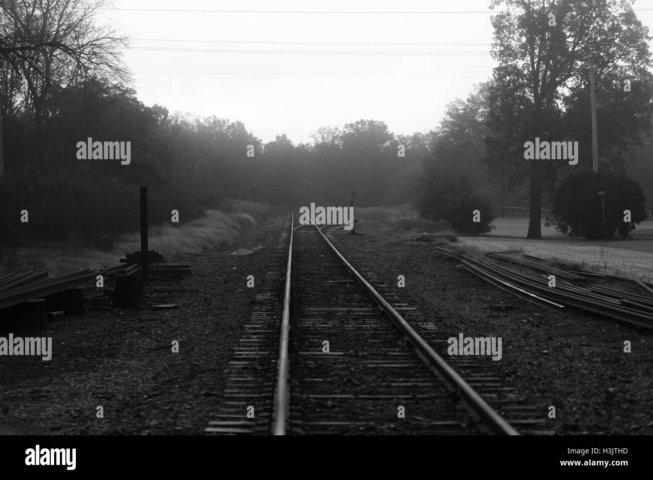 Train on curve tracks Black and White Stock Photos & Images - Alamy