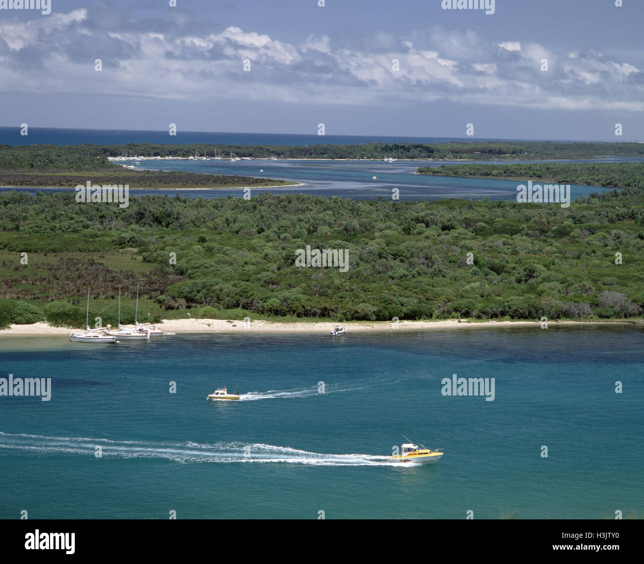 Aerial photograph of Lakes Entrance Stock Photo - Alamy