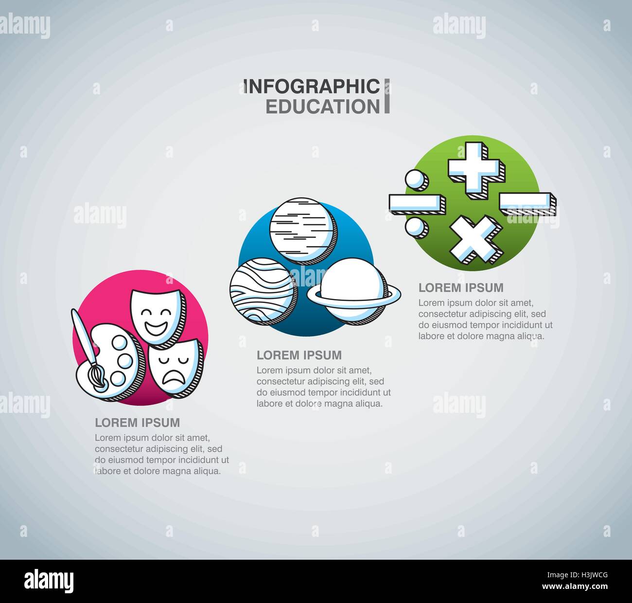 infographic education presentation icons Stock Vector Image & Art - Alamy