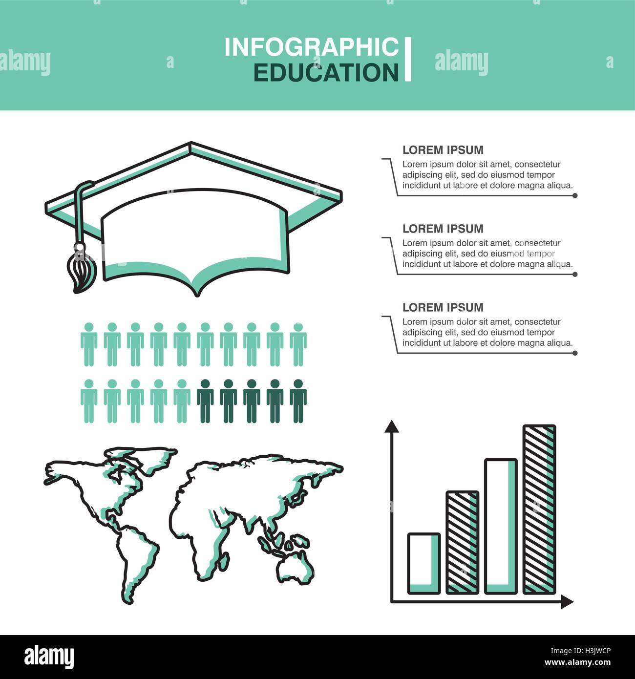 infographic education presentation icons Stock Vector Image & Art - Alamy
