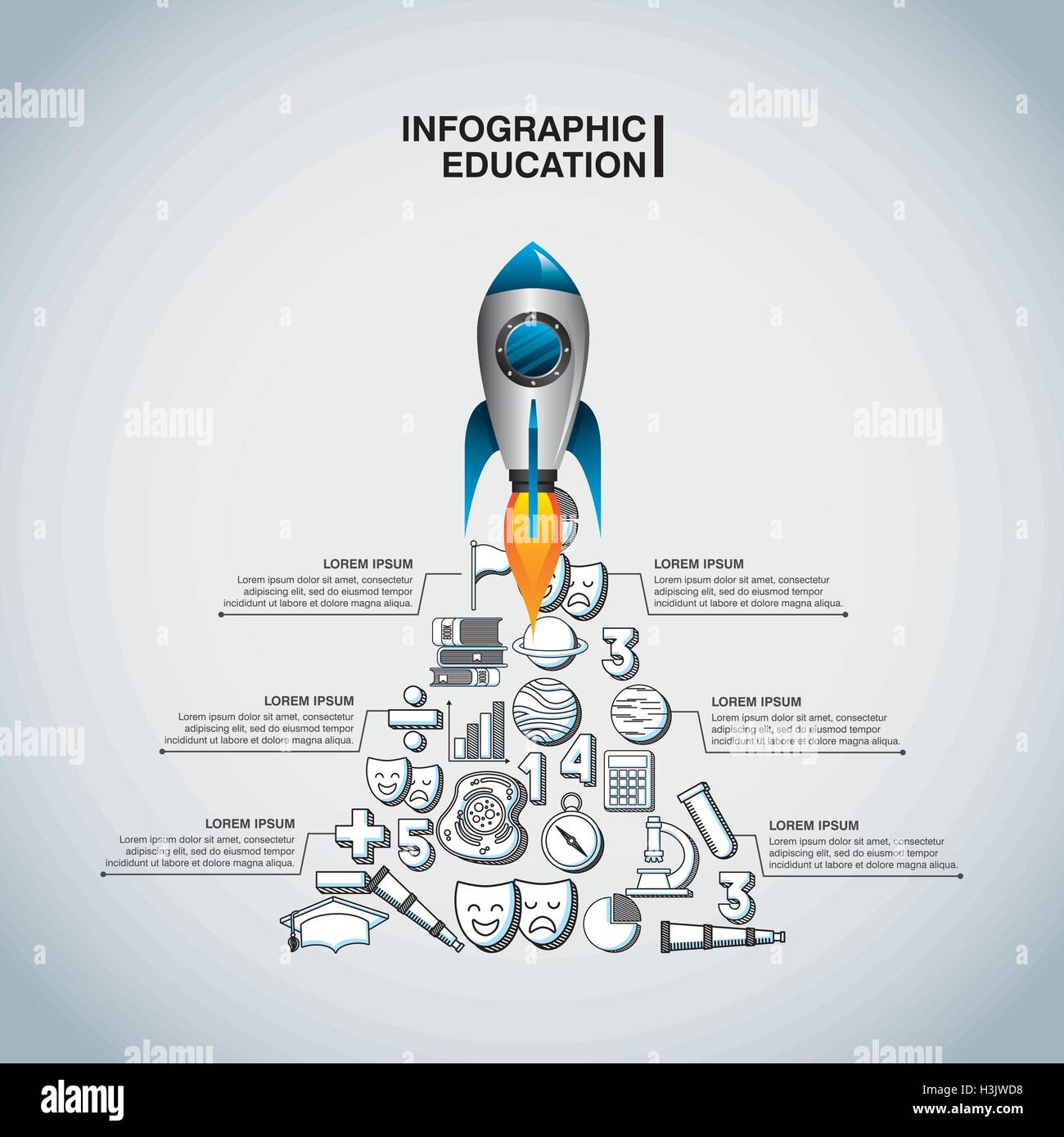 infographic education presentation icons Stock Vector Image & Art - Alamy