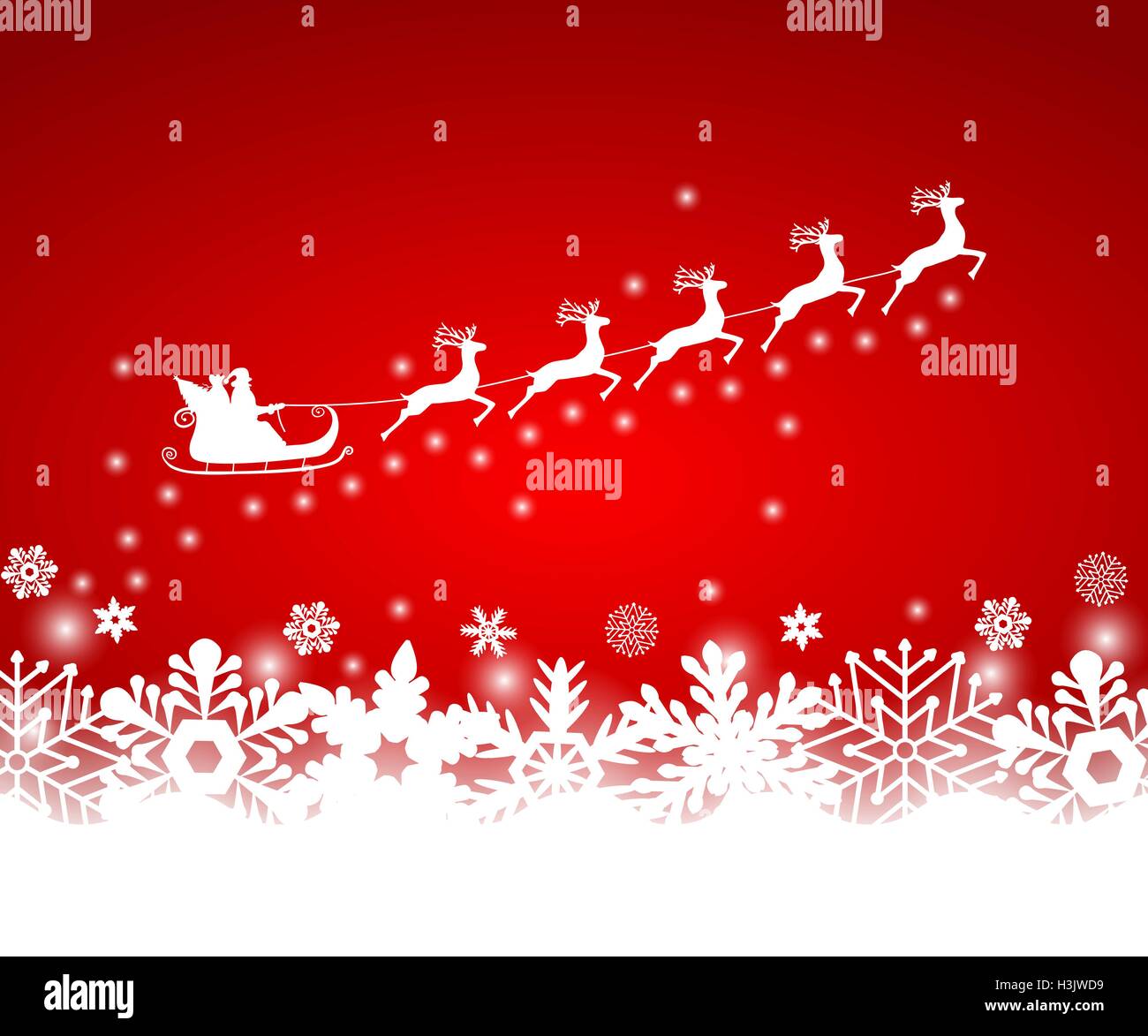 Santa Claus in sled rides Stock Vector Image & Art - Alamy