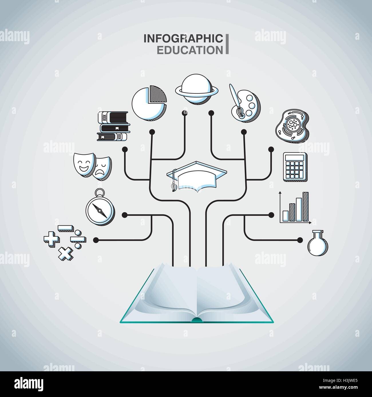 infographic education presentation icons Stock Vector Image & Art - Alamy