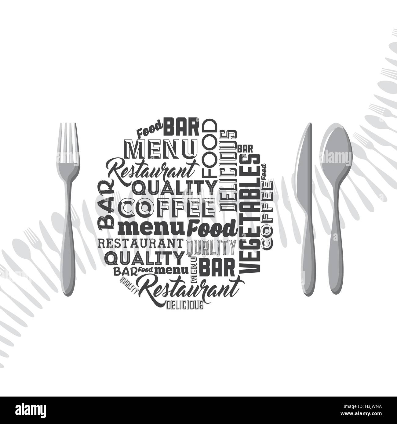 menu restaurant with cutlery set Stock Vector Image & Art - Alamy