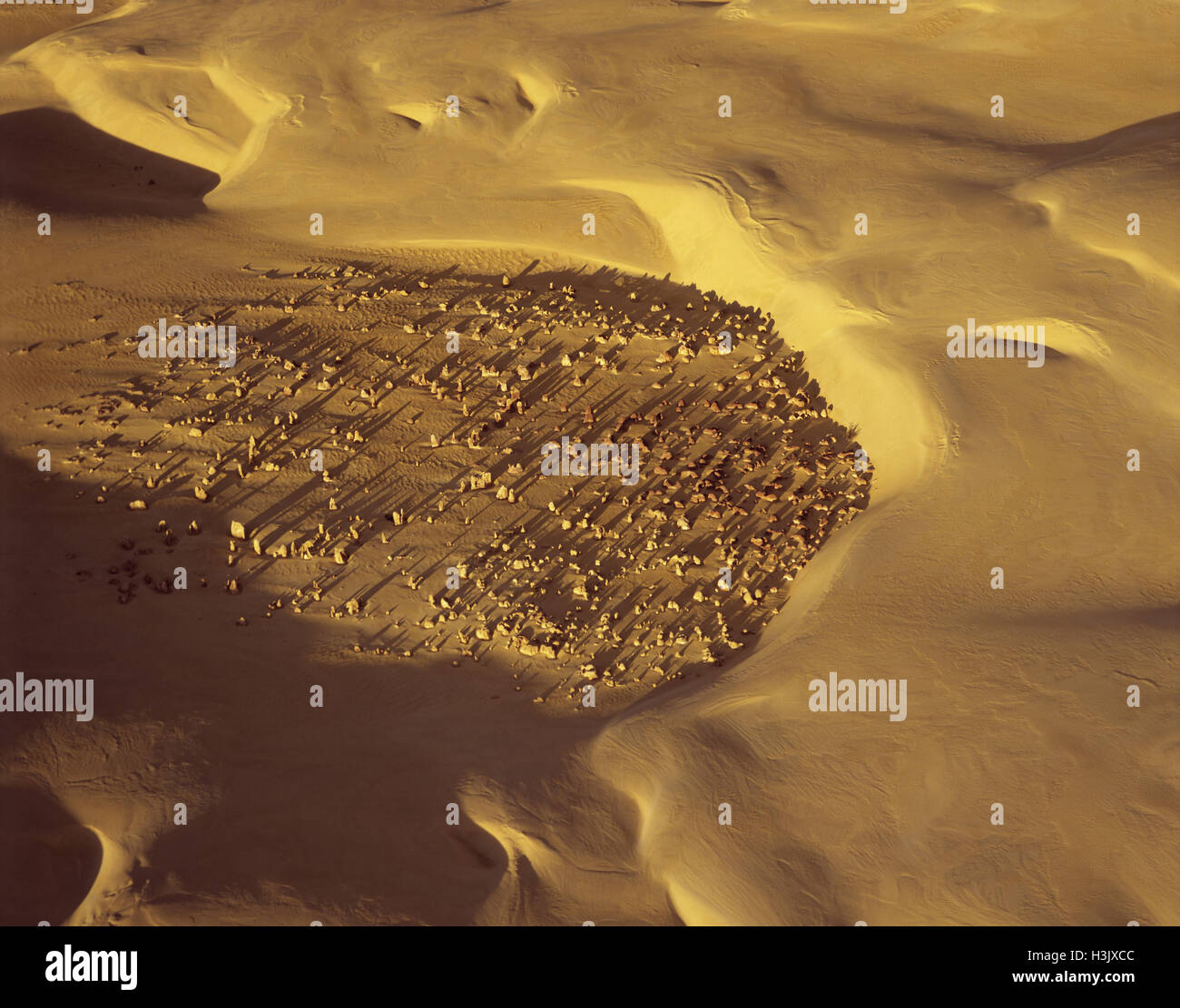 The Pinnacles Desert from the air Stock Photo - Alamy