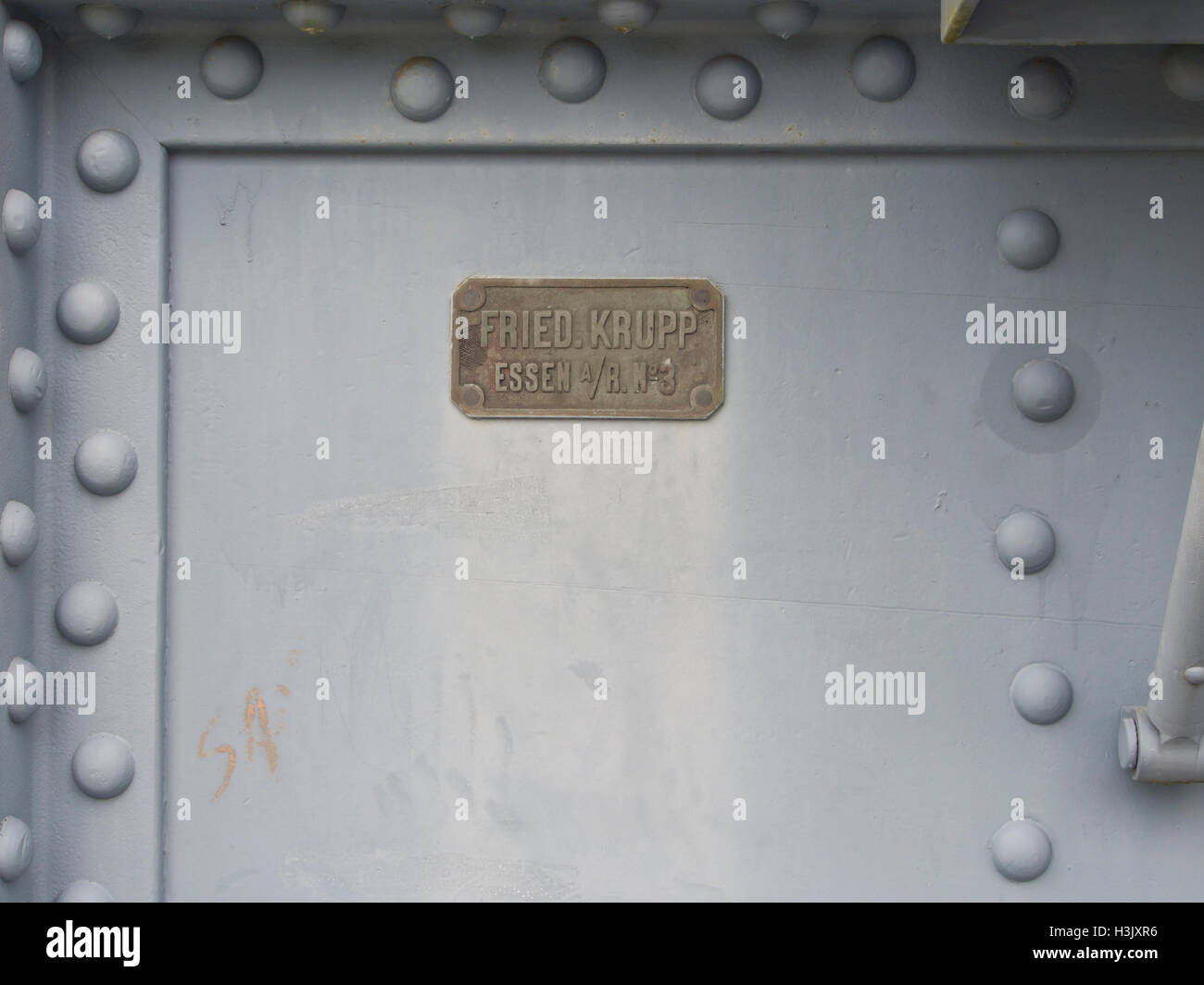 Name plate on 28 cm main battery guns at Oscarsborg fortress in the ...