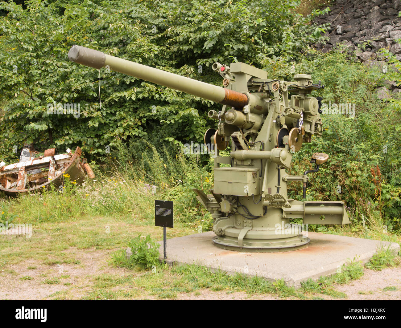3" US Mk 22 on display in the military museum at Oscarsborg fortress in ...