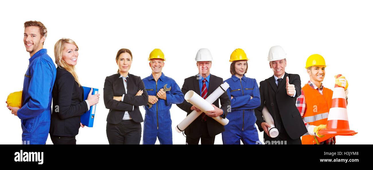 Successful builders team with ingenieurs and workers Stock Photo - Alamy