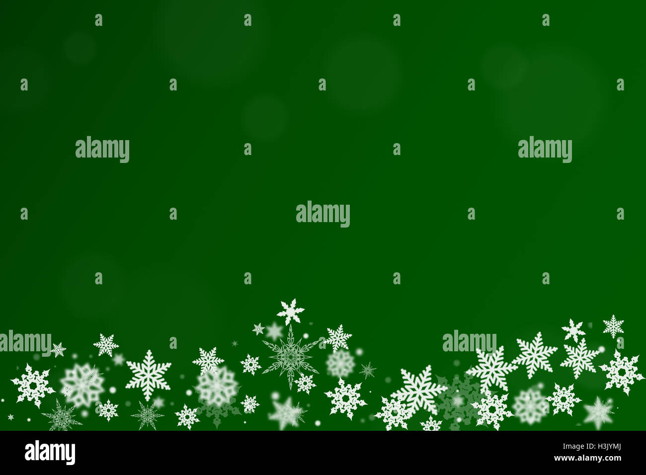 Green background for christmas with snowflakes in winter Stock Photo ...