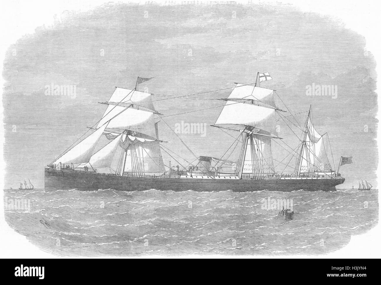 SHIPS Bertha, Red Cross Line, Hull London to Kolkata 1872. Illustrated ...