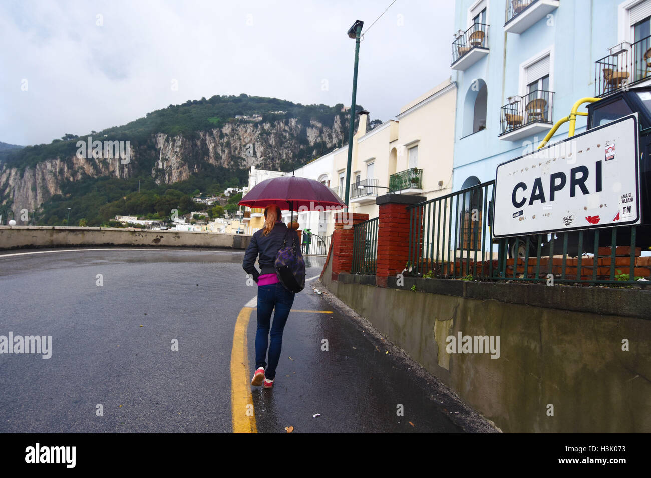 Rain in capri hi-res stock photography and images - Alamy