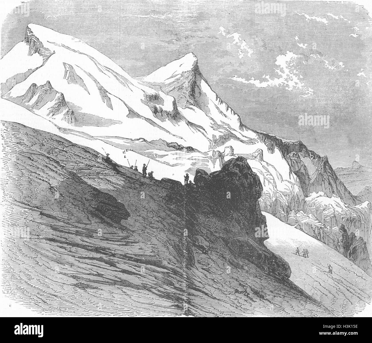 19th century glacier des bossons hi-res stock photography and images ...