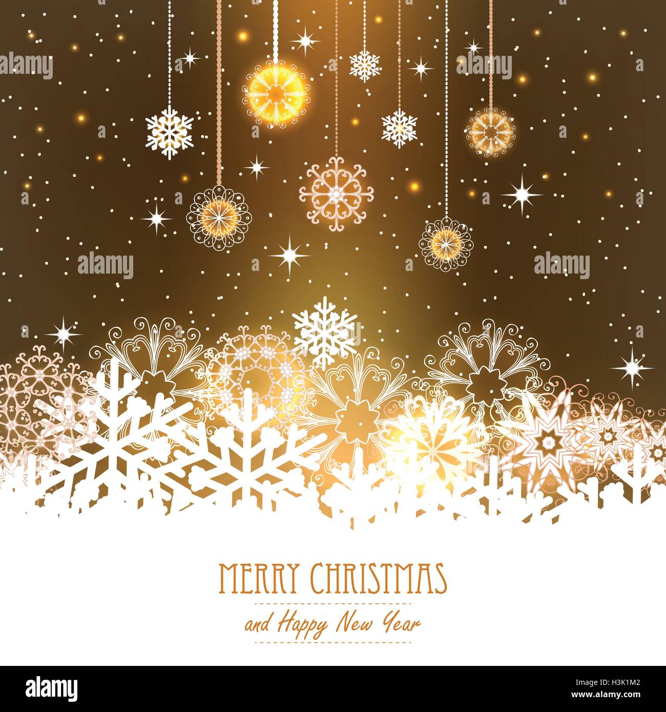 Abstract Christmas Background. Snowflakes, night sky Stock Vector Image ...