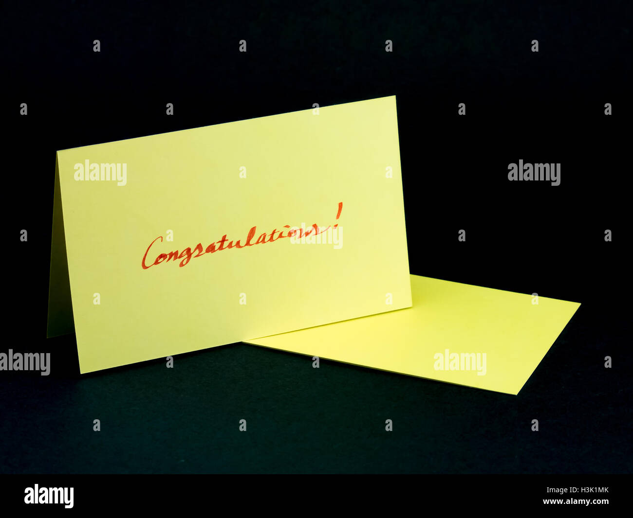 Message Card for Your Family and Friends; Congratulations! Stock Photo ...