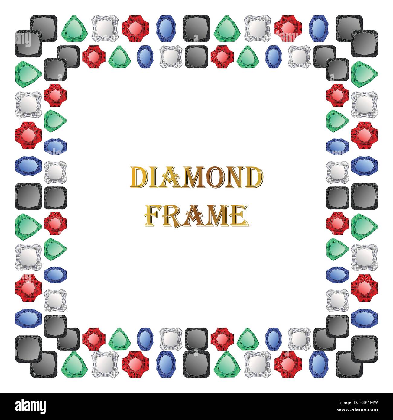 Diamonds square frame Stock Vector Image & Art - Alamy
