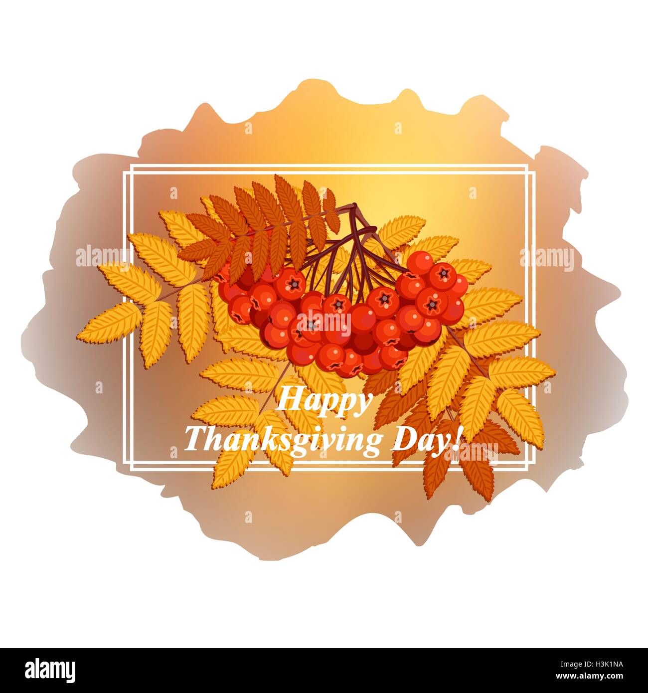 Bright red bunch berries Stock Vector Images - Alamy