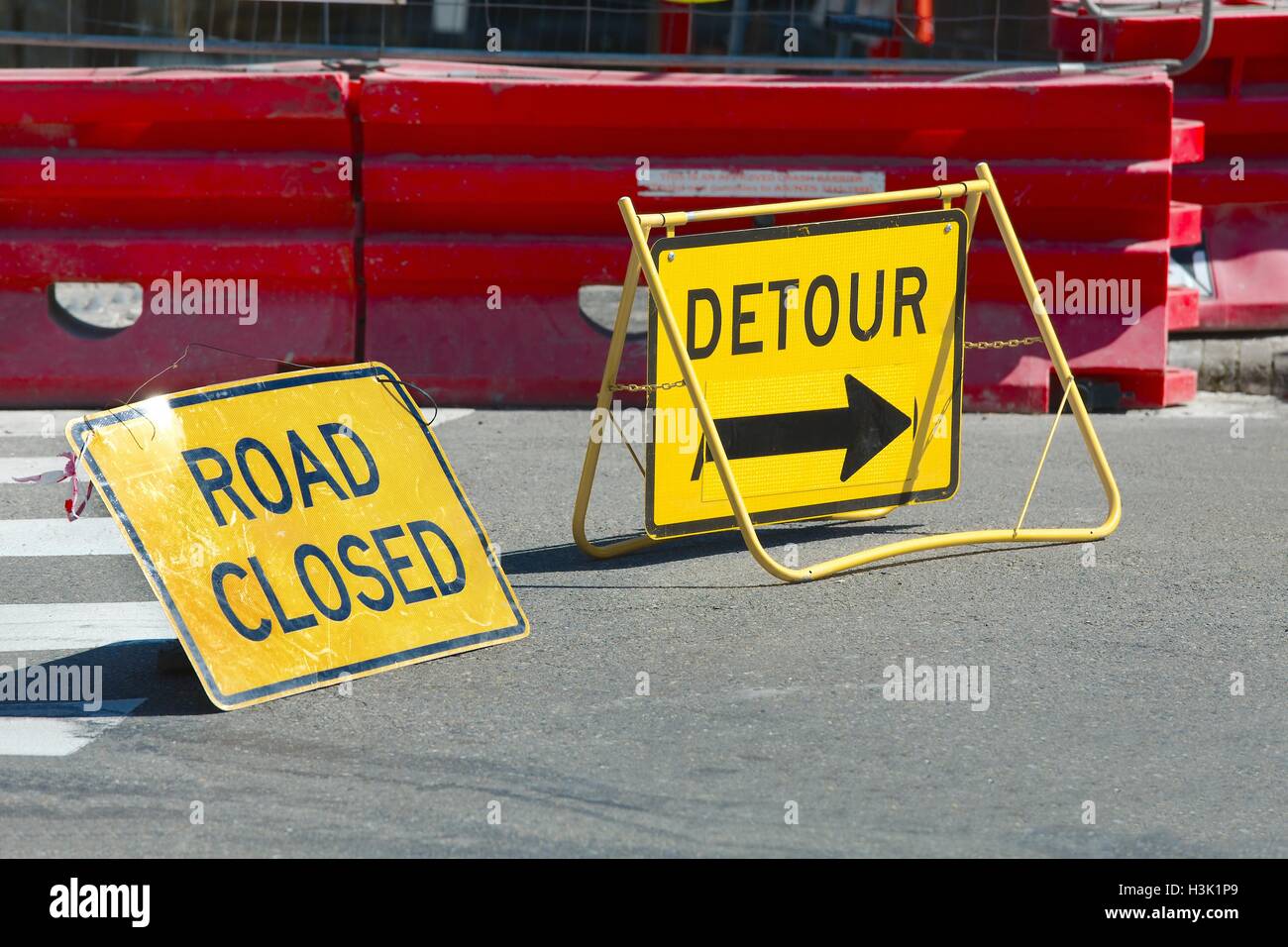 Road Construction detour Stock Photo - Alamy