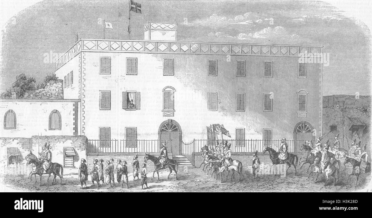 MOROCCO Ben-Abou Pacha return-Riff pirates sortie 1858. Illustrated ...