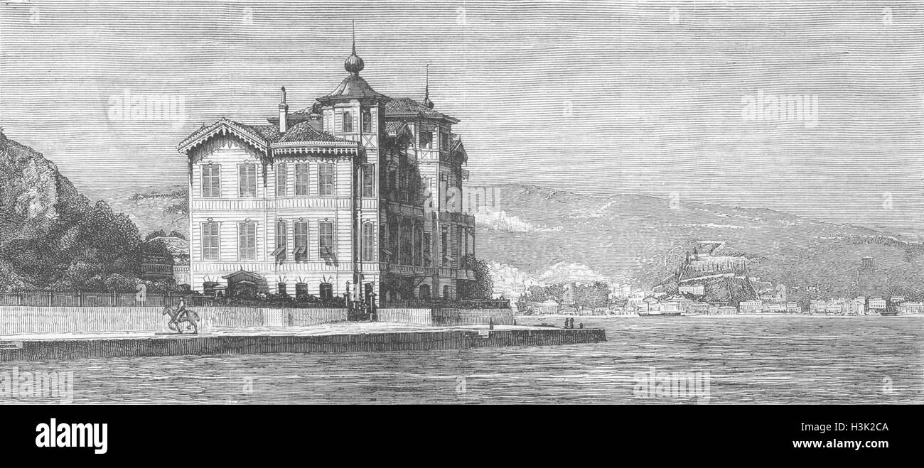 TURKEY Summer House of British embassy, Tarabya 1877. The Graphic Stock ...