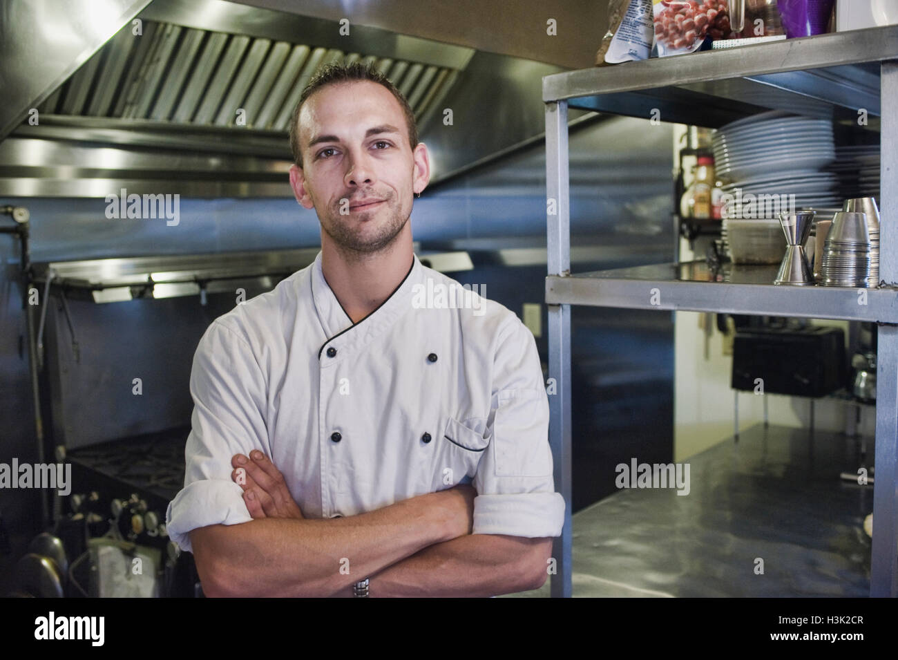 Chef in kitchen Stock Photo - Alamy
