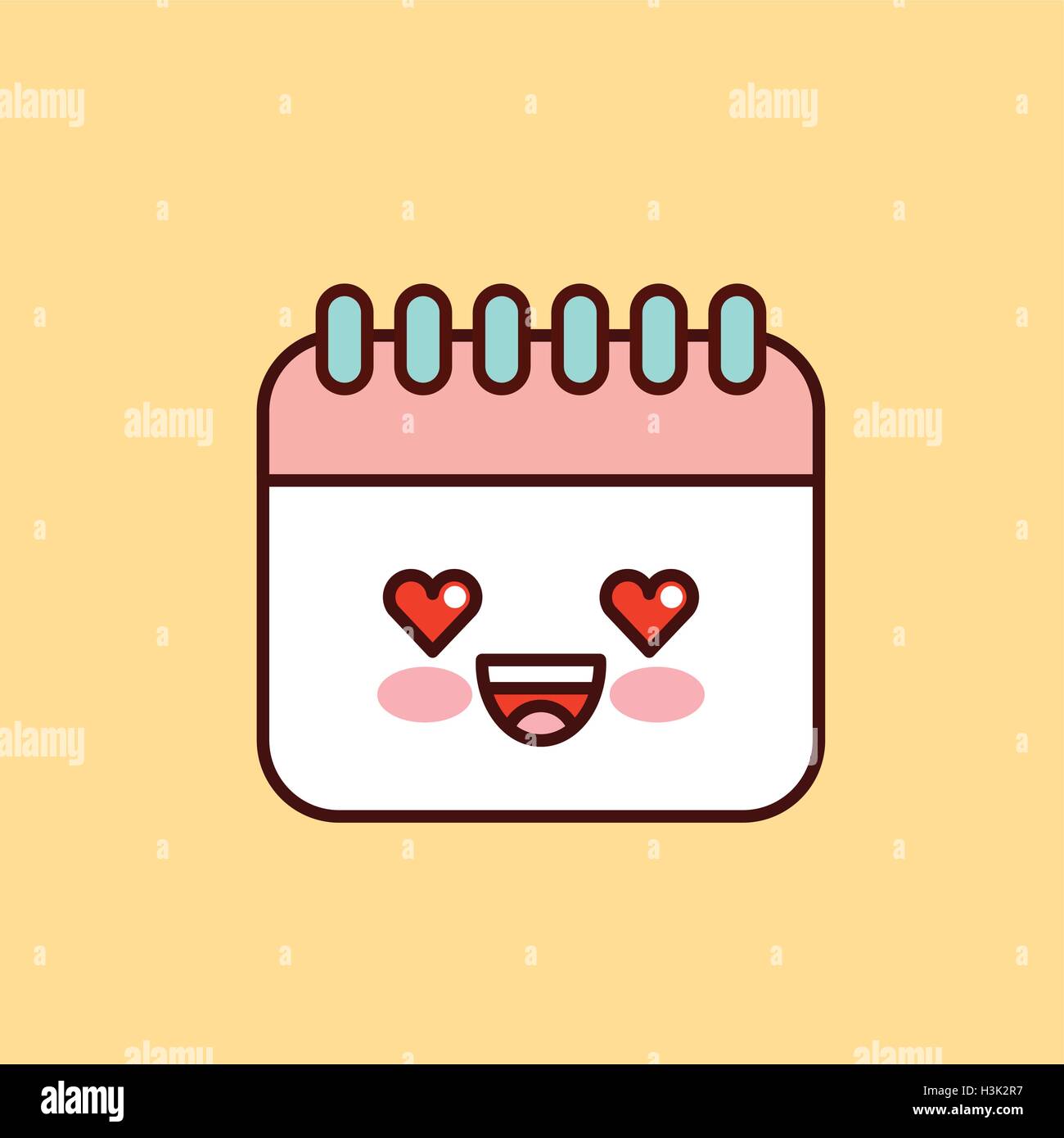 calendar character kawaii style Stock Vector Image & Art - Alamy