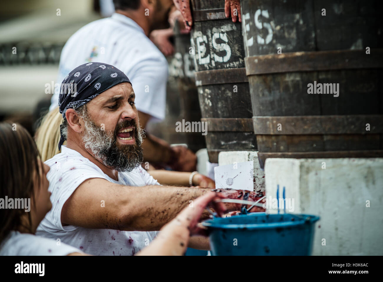 Grape stomping spain hi-res stock photography and images - Alamy
