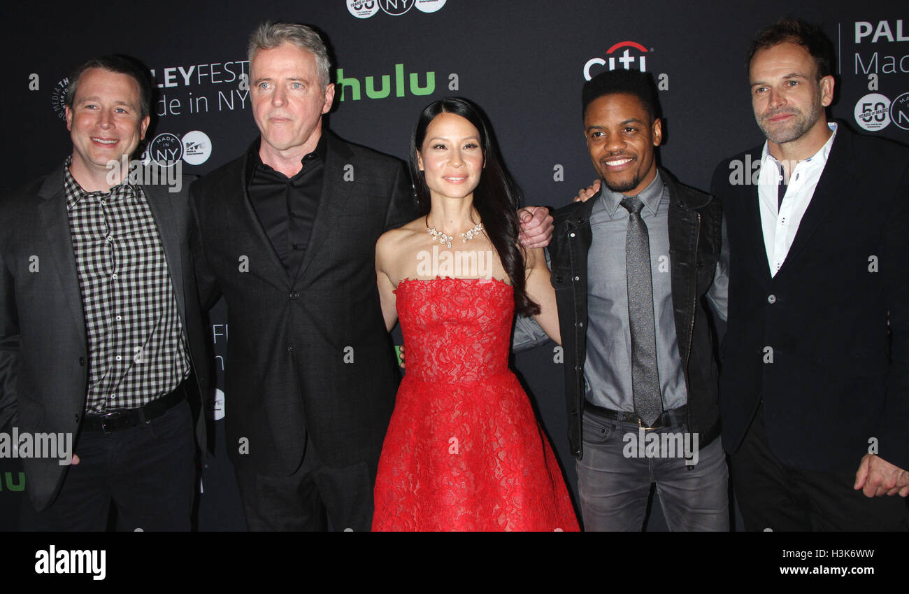 NEW YORK, NY- OCTOBER 08: Rob Doherty, Aidan Quinn, Lucy Liu, Jon ...