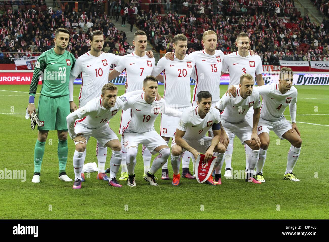 Warsaw, Poland. 8th October, 2016. World Cup 2018 Qualifiers - Poland ...
