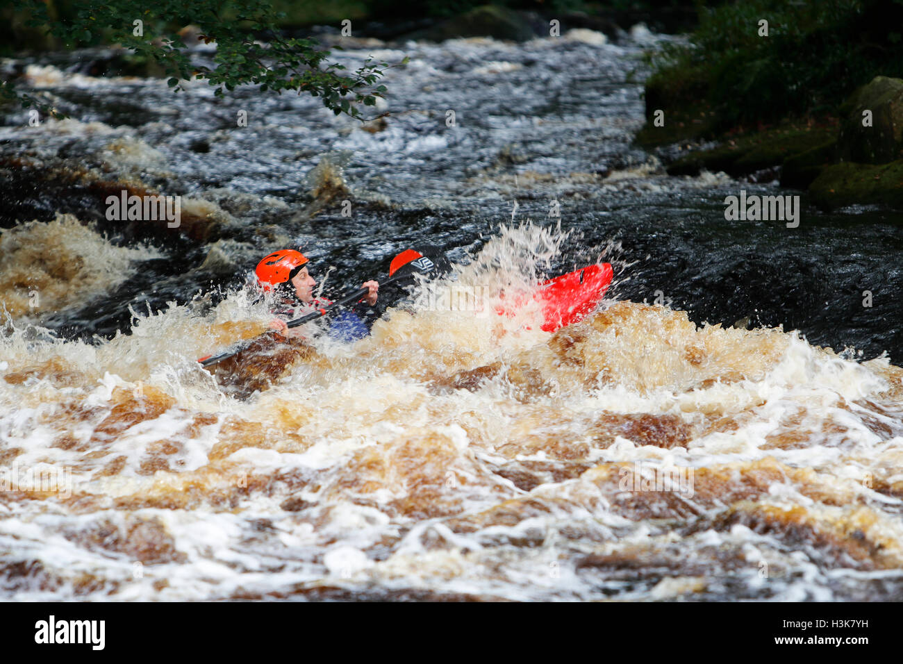River Washburn, Harrogate, North Yorkshire, Wild Water Canoe Event ...