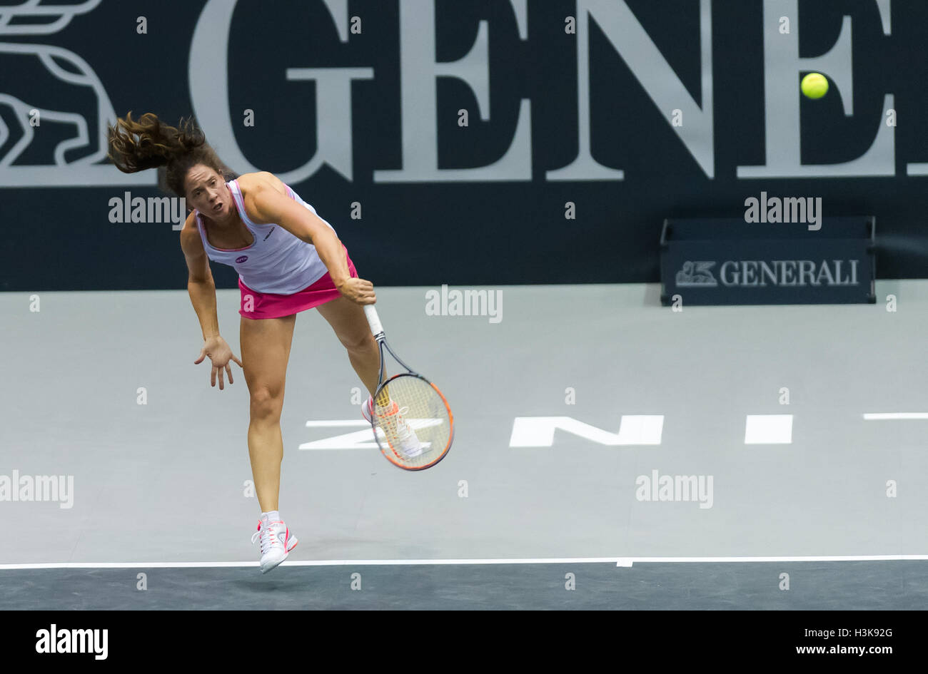 Linz, Austria. 9 October, 2016. Patty Schnyder in action at the 2016 ...