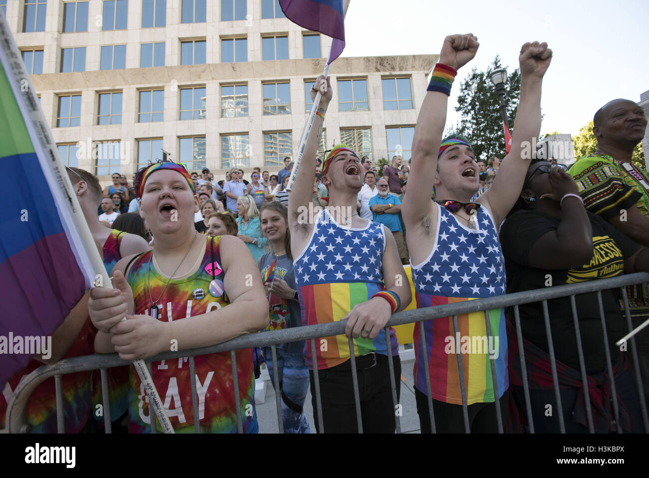 Atlanta, GA, USA. 9th Oct, 2016. Gay Pride Festival Parade through ...
