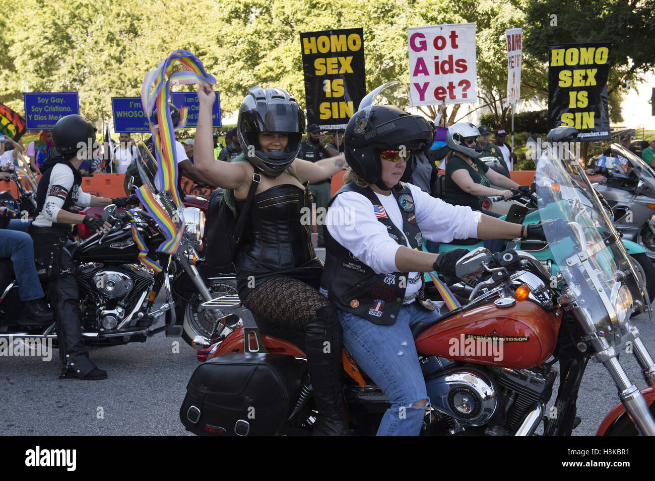 Atlanta, GA, USA. 9th Oct, 2016. Gay Pride Festival Parade through ...