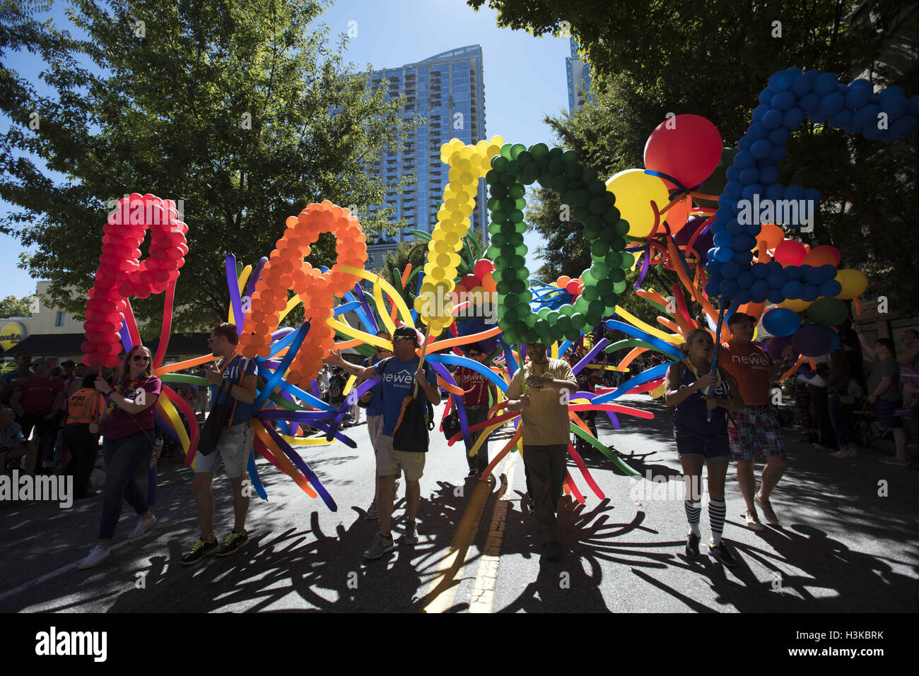 Atlanta, GA, USA. 9th Oct, 2016. Gay Pride Festival Parade through ...
