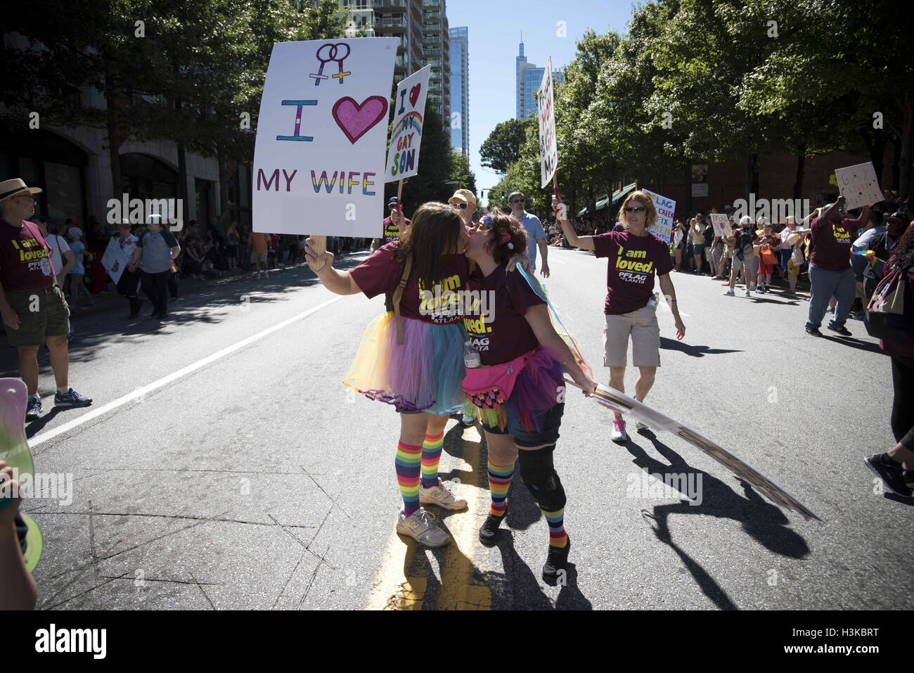 Atlanta, GA, USA. 9th Oct, 2016. Gay Pride Festival Parade through ...