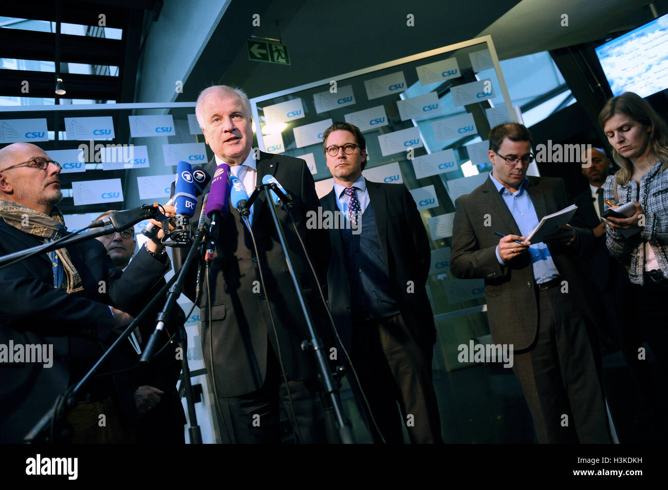 Munich, Germany. 10th Oct, 2016. Horst Seehofer, the Bavarian First ...