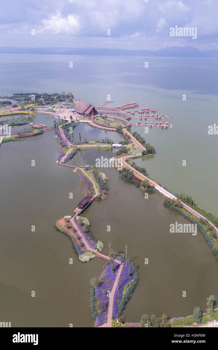 Kunming. 10th Oct, 2016. Photo taken on Oct. 10, 2016 shows the scenery ...