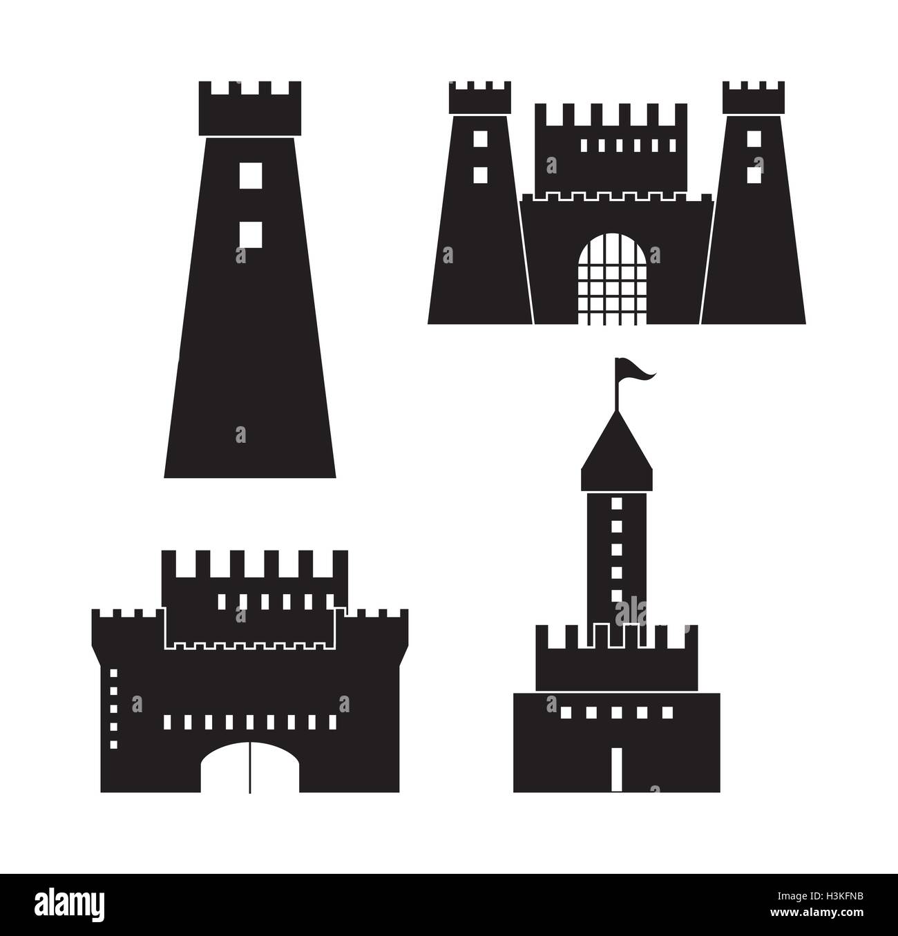Castle icon. Palace design. Flat illustration, vector Stock Vector ...