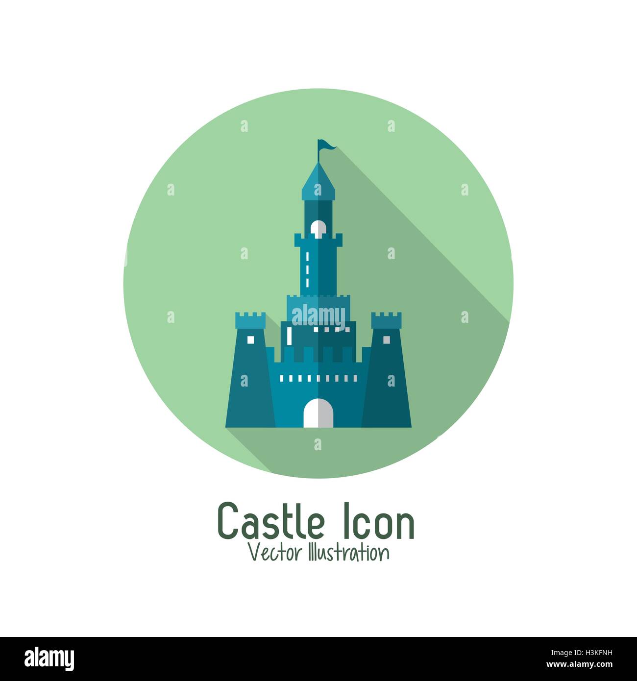 Castle icon. Palace design. Flat illustration, vector Stock Vector ...