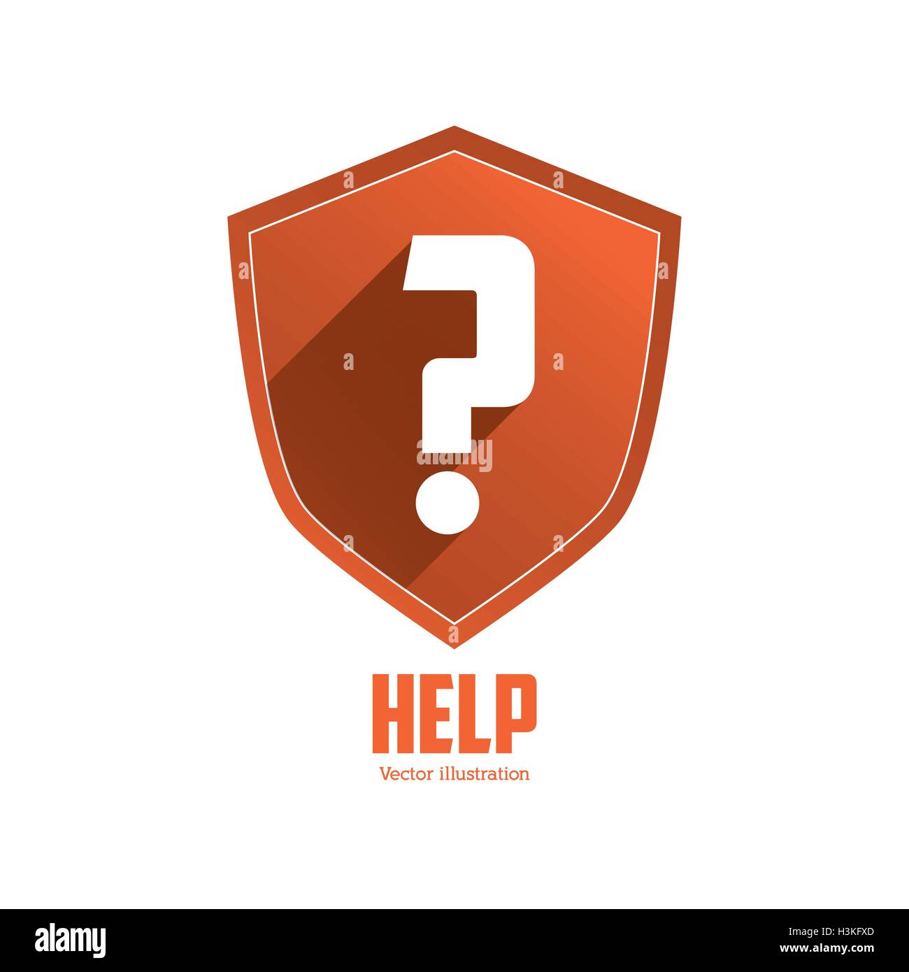Help design. Question mark icon. Flat illustration Stock Vector Image ...