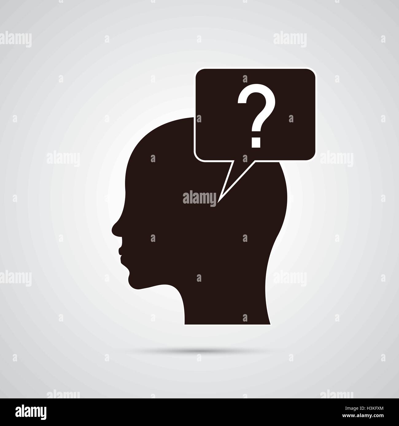 Help design. Question mark icon. Flat illustration Stock Vector Image ...